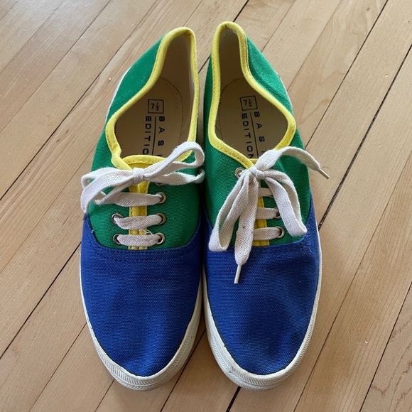 Basic Editions | Shoes | Vintage Basic Editions Colorblock Canvas Shoes ...